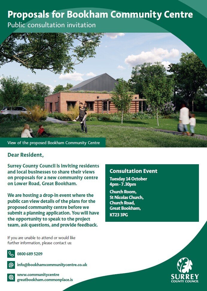 Proposals for Bookham Community Centre | Bookhams Residents Association