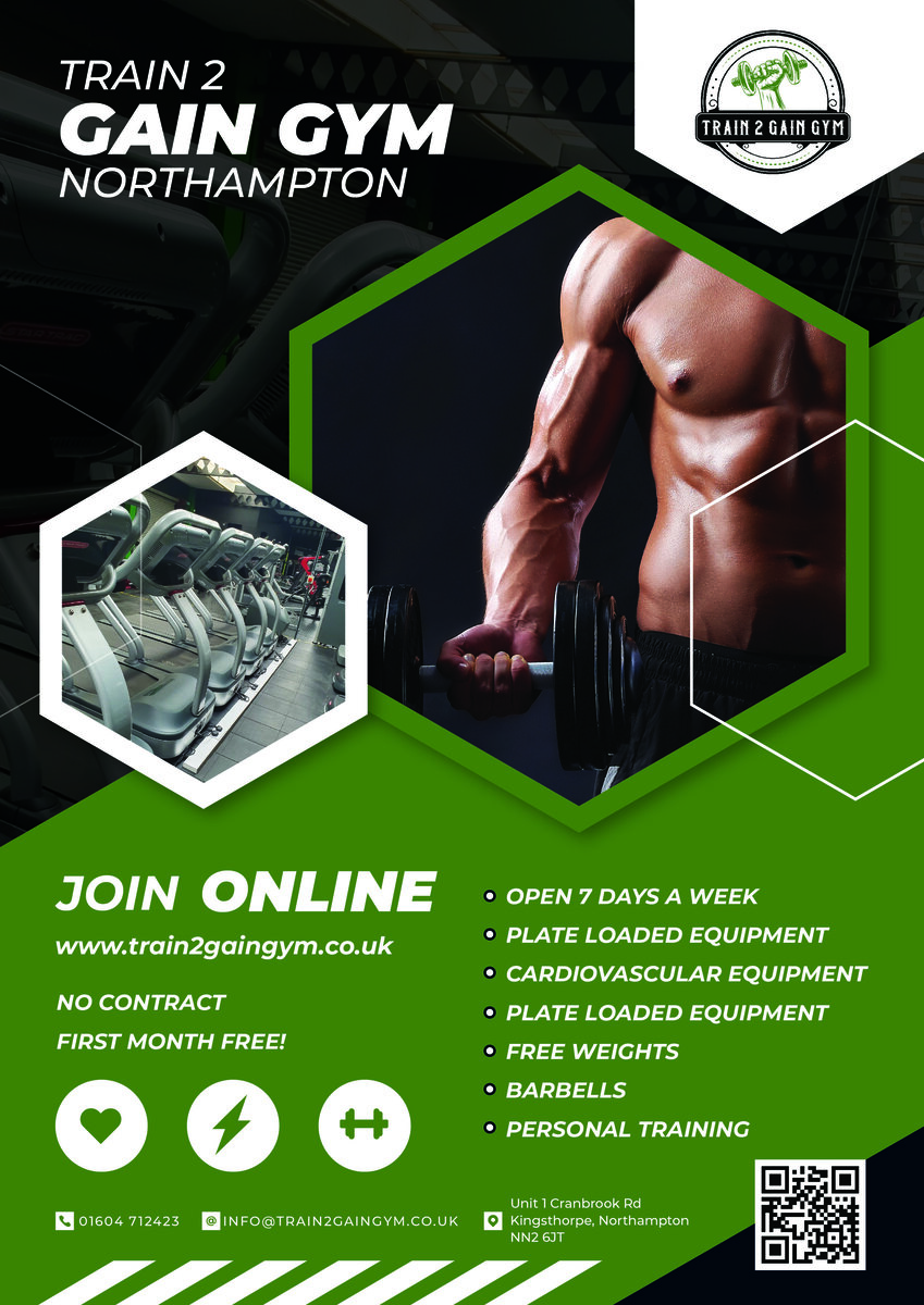 First month membership FREE join now! | Train 2 Gain Gym Northampton