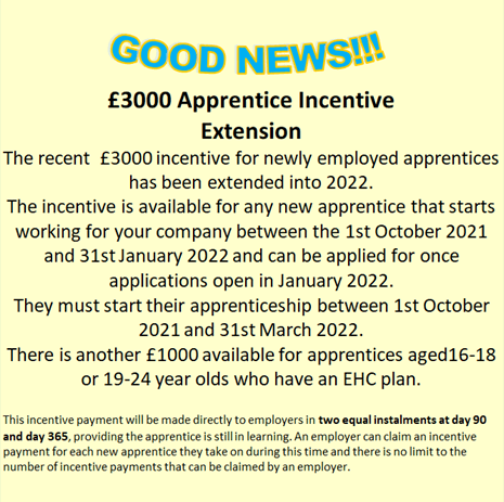 £3000 New Employee Incentive | Aurelia Training Ltd