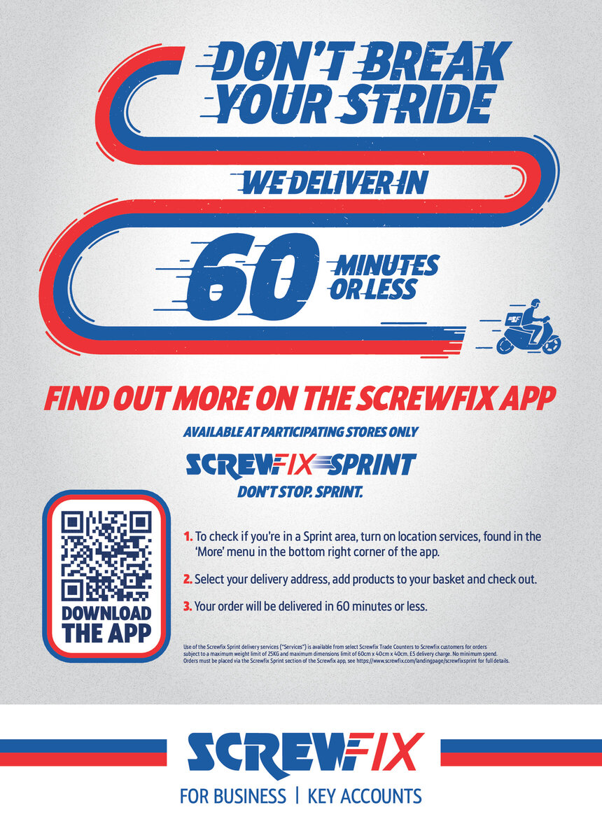 Screwfix - Sprint delivery | Christian Supply Chain Buying Group