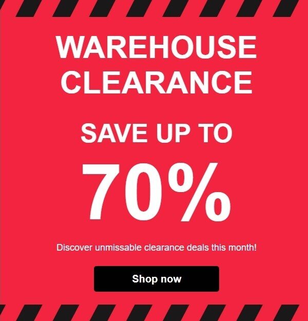 Warehouse Clearance now on! Up to 70% off | Christian Supply Chain ...